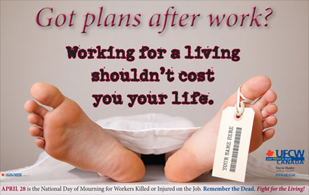 New poster marks April 28 — National Day of Mourning for Workers Killed ...